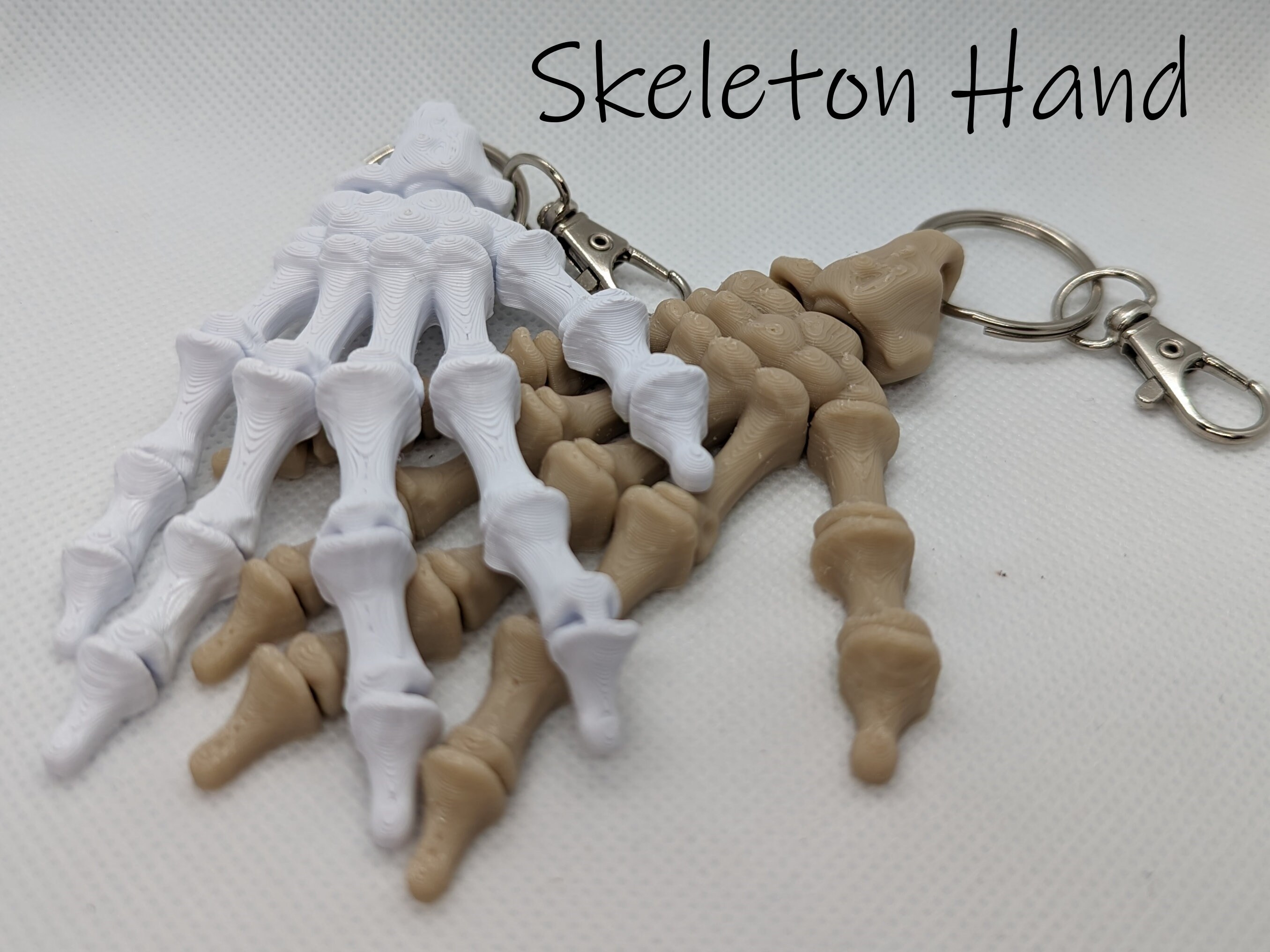 Skeleton Hand Bone Flexi Fidget Key Chain - Etsy