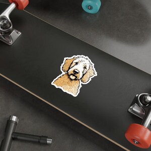 Golden Doodle Die-cut Sticker, Golden Doodle Sticker, Golden Doodle ...