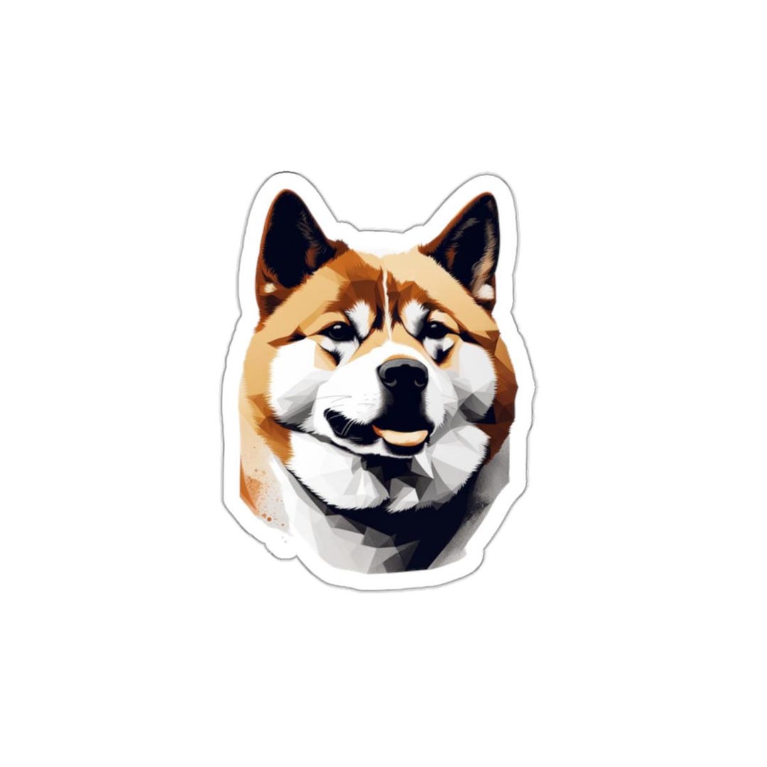 Akita Die-cut Sticker, American Akita Sticker, Akita Lover Gift, Dog ...