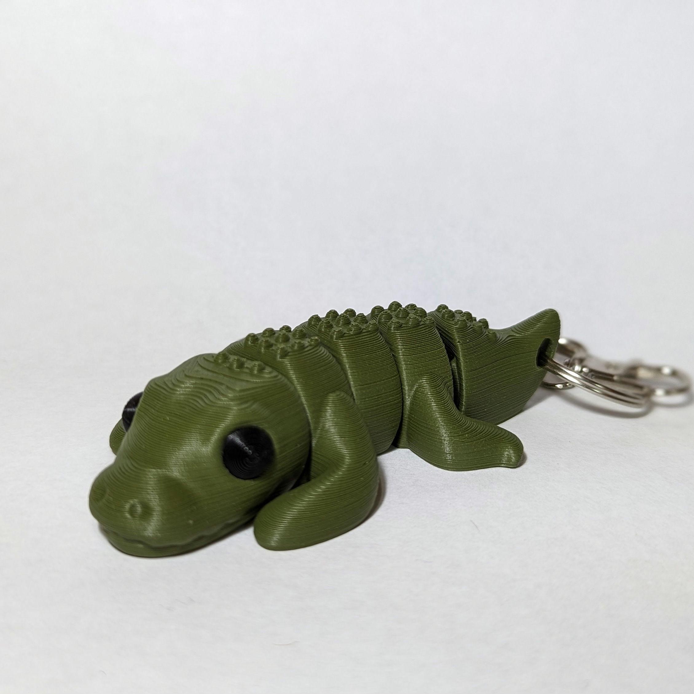 Alligator Flexi Fidget Key Chain, Sensory Toy, 3D Printed Gift ...