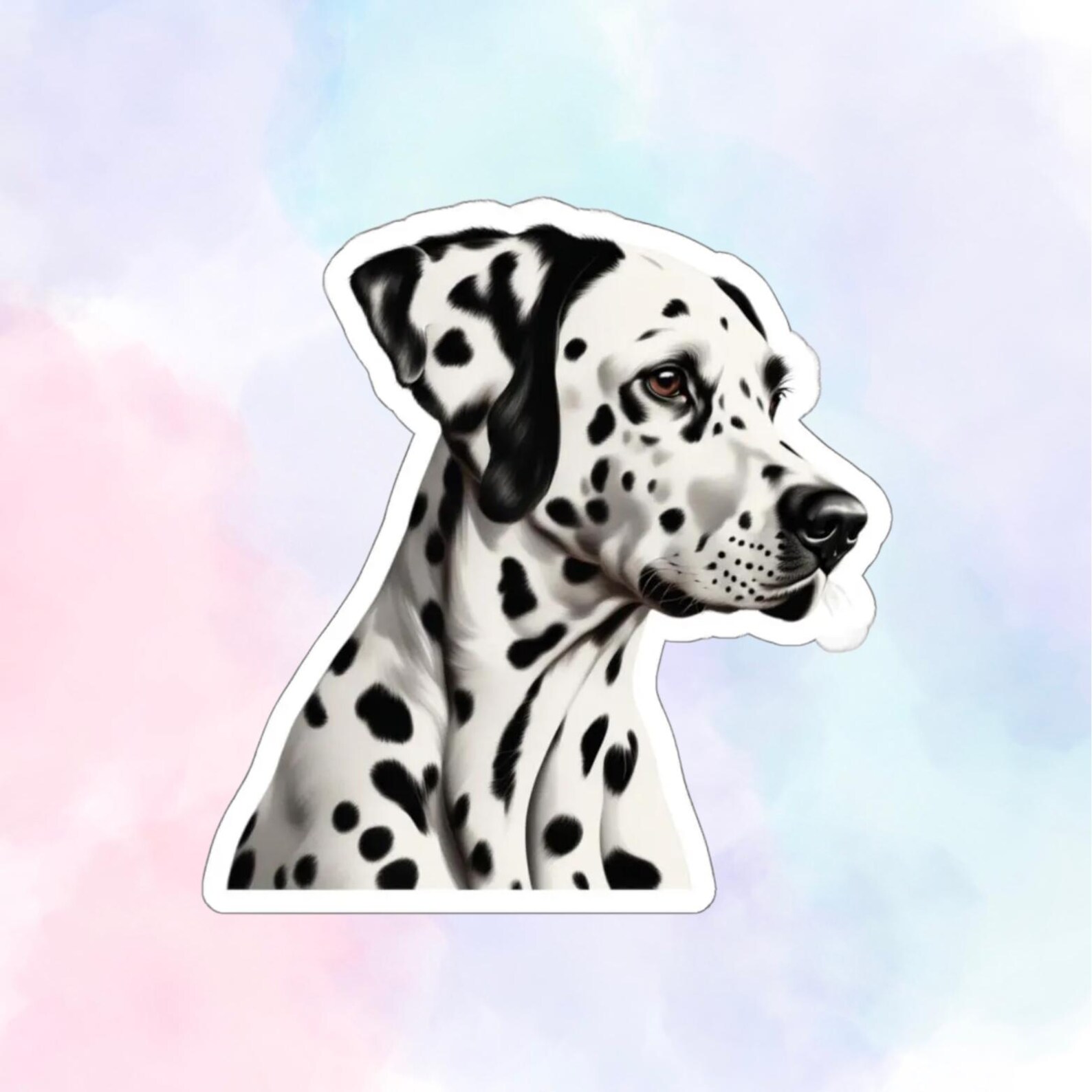 Dalmatian Die-cut Sticker, Dalmatian Sticker, Gift for Dog Lover, Dog ...