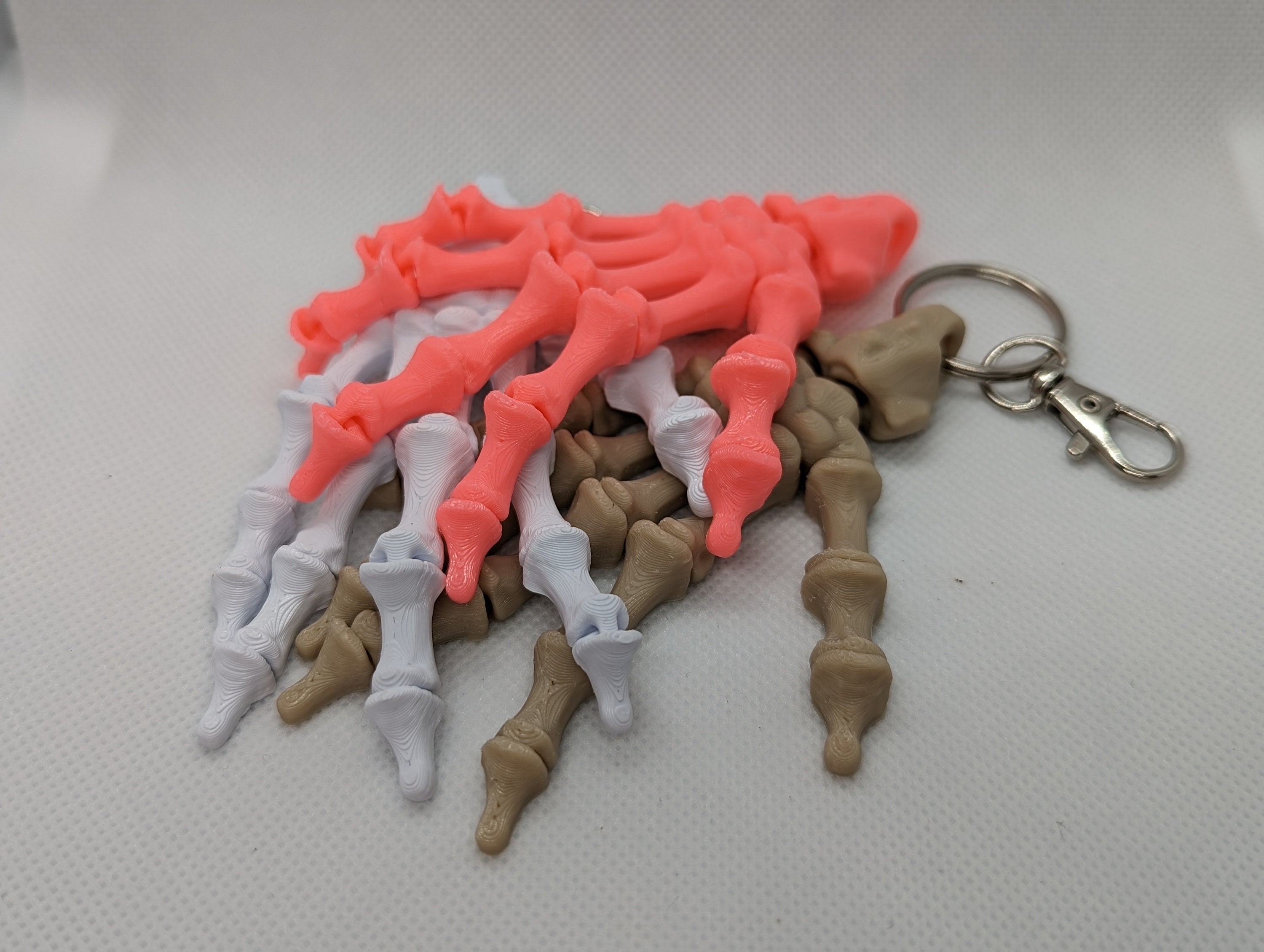 Skeleton Hand Bone Flexi Fidget Key Chain - Etsy