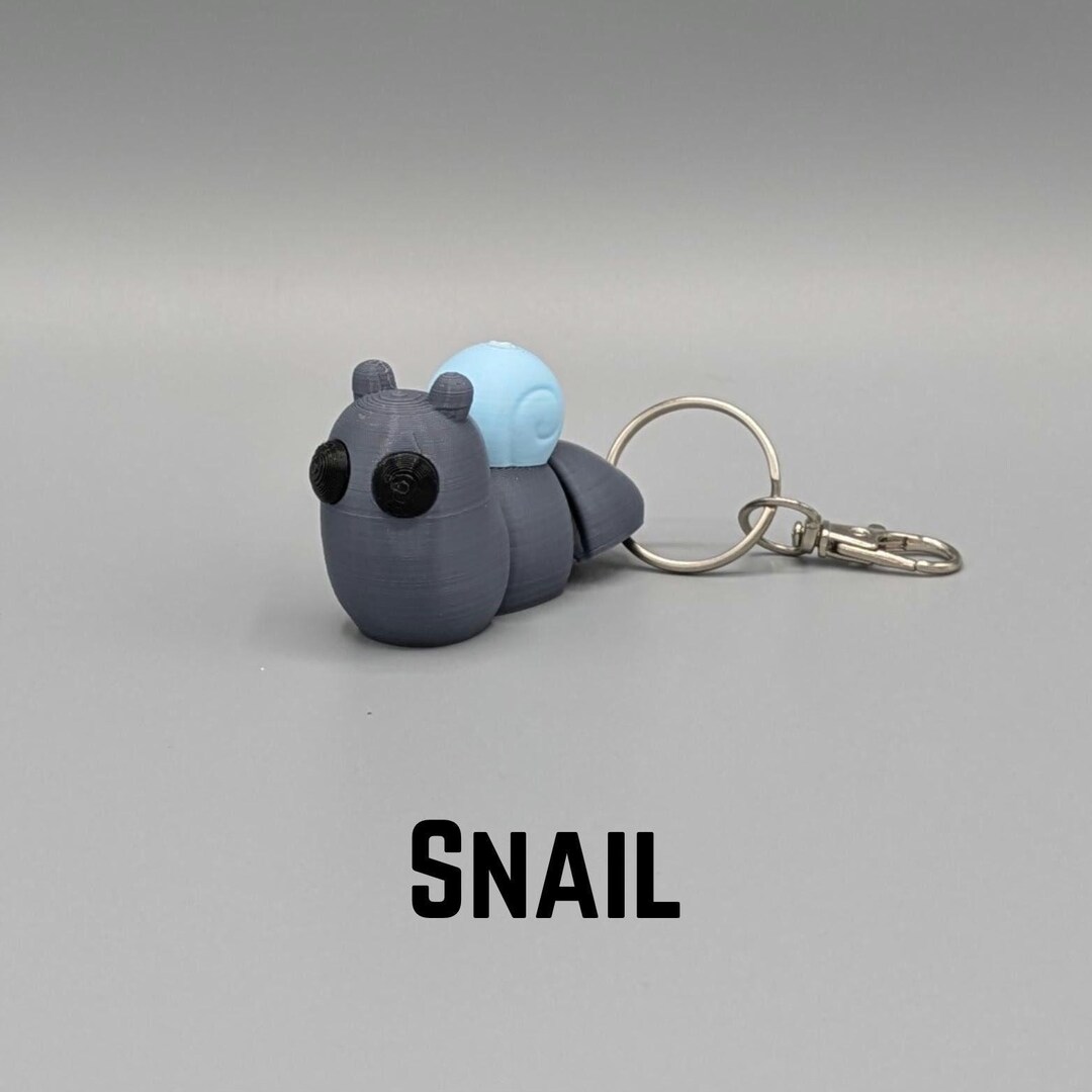 Snail Flexi Fidget Key Chain, Sensory Toy, 3D Printed Gift, Keychain ...