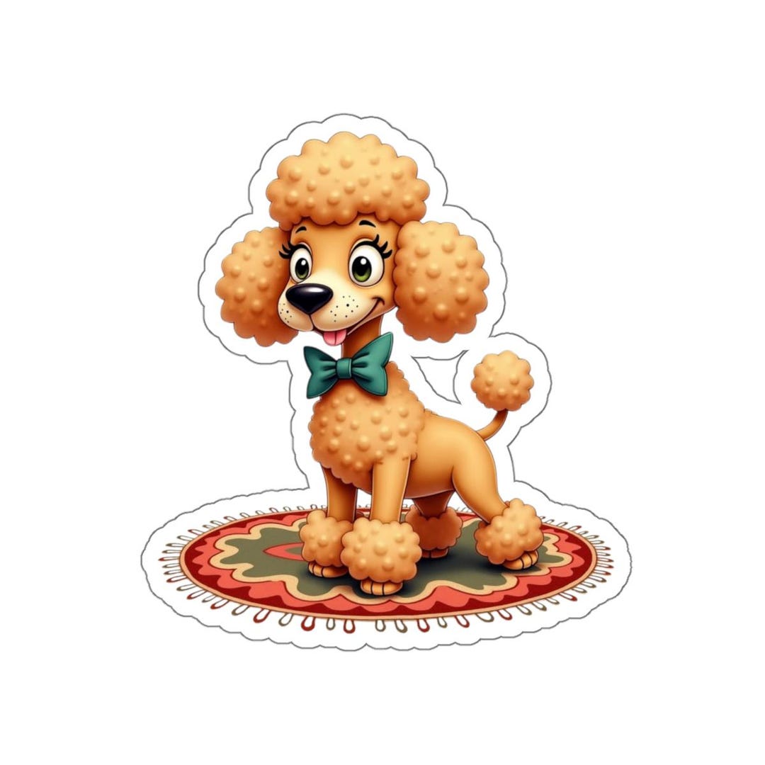 Retro Poodle Die-cut Sticker, Poodle Lover Sticker, Dog Lover Gift ...