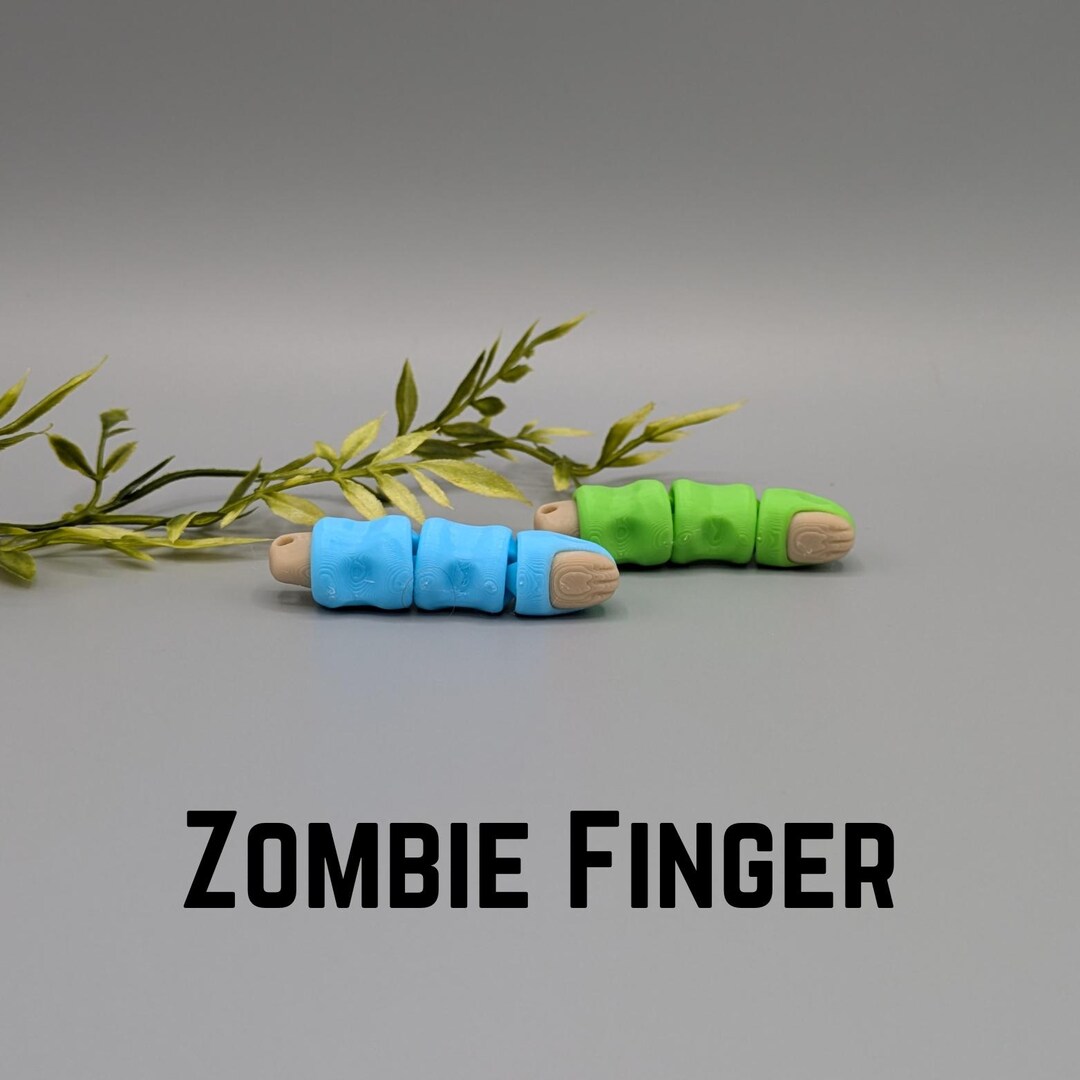 Zombie Finger, Flexi Fidget Key Chain, Sensory Toy, 3D Printed Gift ...