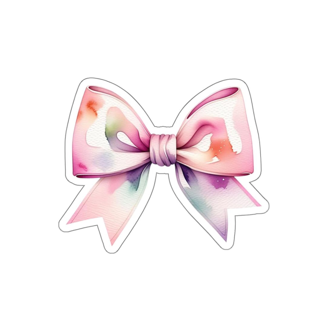 Pink Bow Die-cut Sticker, Pink Sticker, Bow Lover Gift, Coquette ...