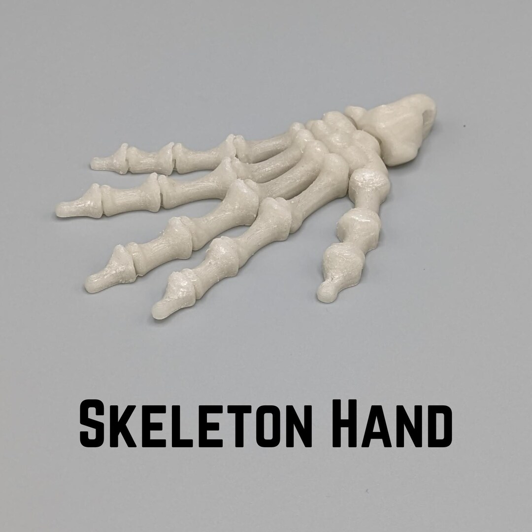 Skeleton Hand Flexi Fidget Key Chain, Sensory Toy, 3D Printed Gift ...