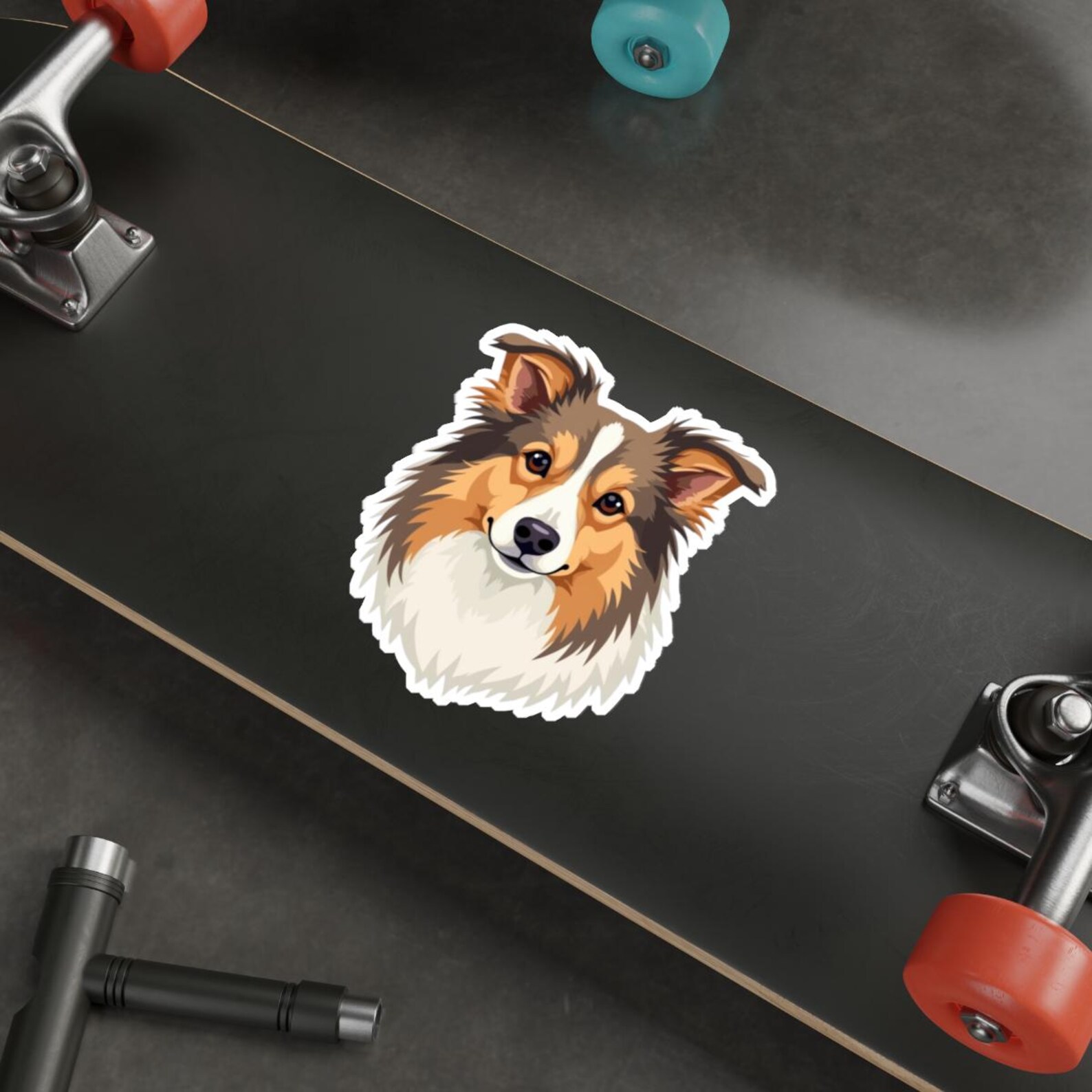 Shetland Sheepdog Die-cut Sticker, Sheltie Dog Sticker, Sheepdog ...