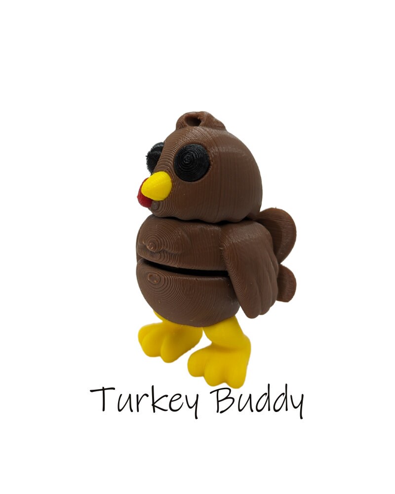 Thanksgiving Turkey Buddy Flexi Fidget Key Chain - Etsy