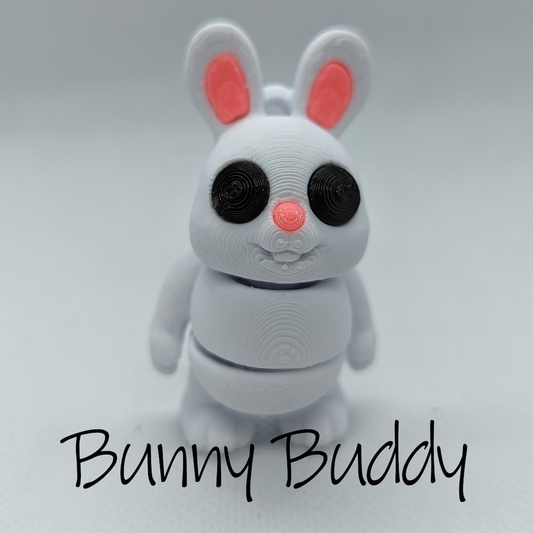 Bunny Buddy Flexi Fidget Key Chain, Sensory Toy, 3D Printed Gift ...