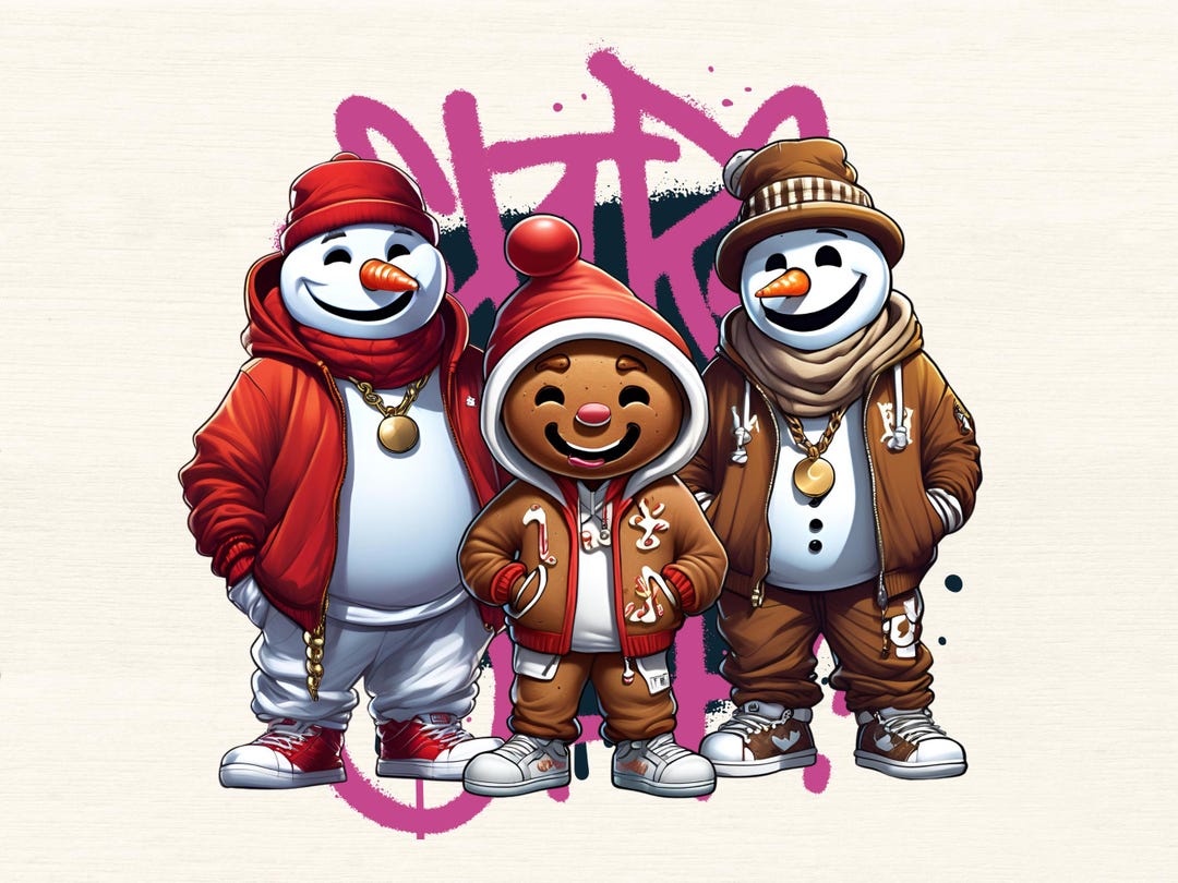 Christmas Friends PNG Thug Life Christmas Characters PNG Gingerbread ...