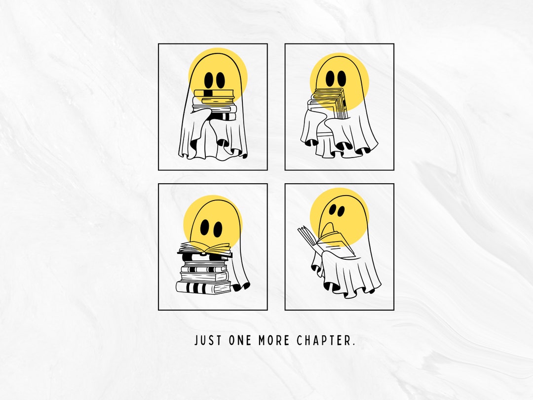 Cute Book Ghosts PNG Cute Ghosts Book Lover Png Teacher Book Lover Png ...