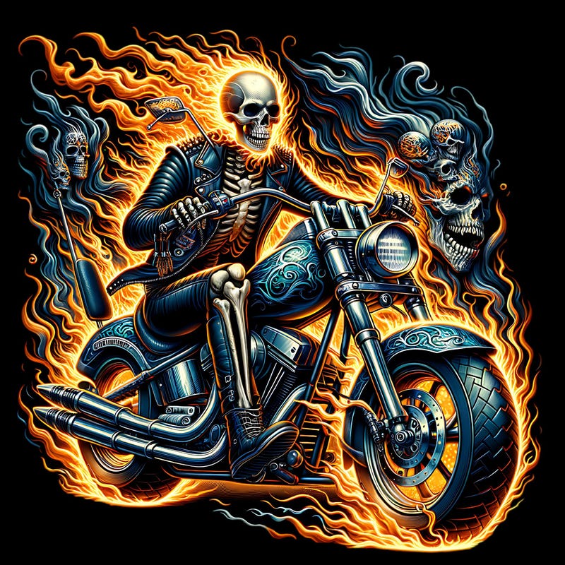 Skeleton Biker - Etsy