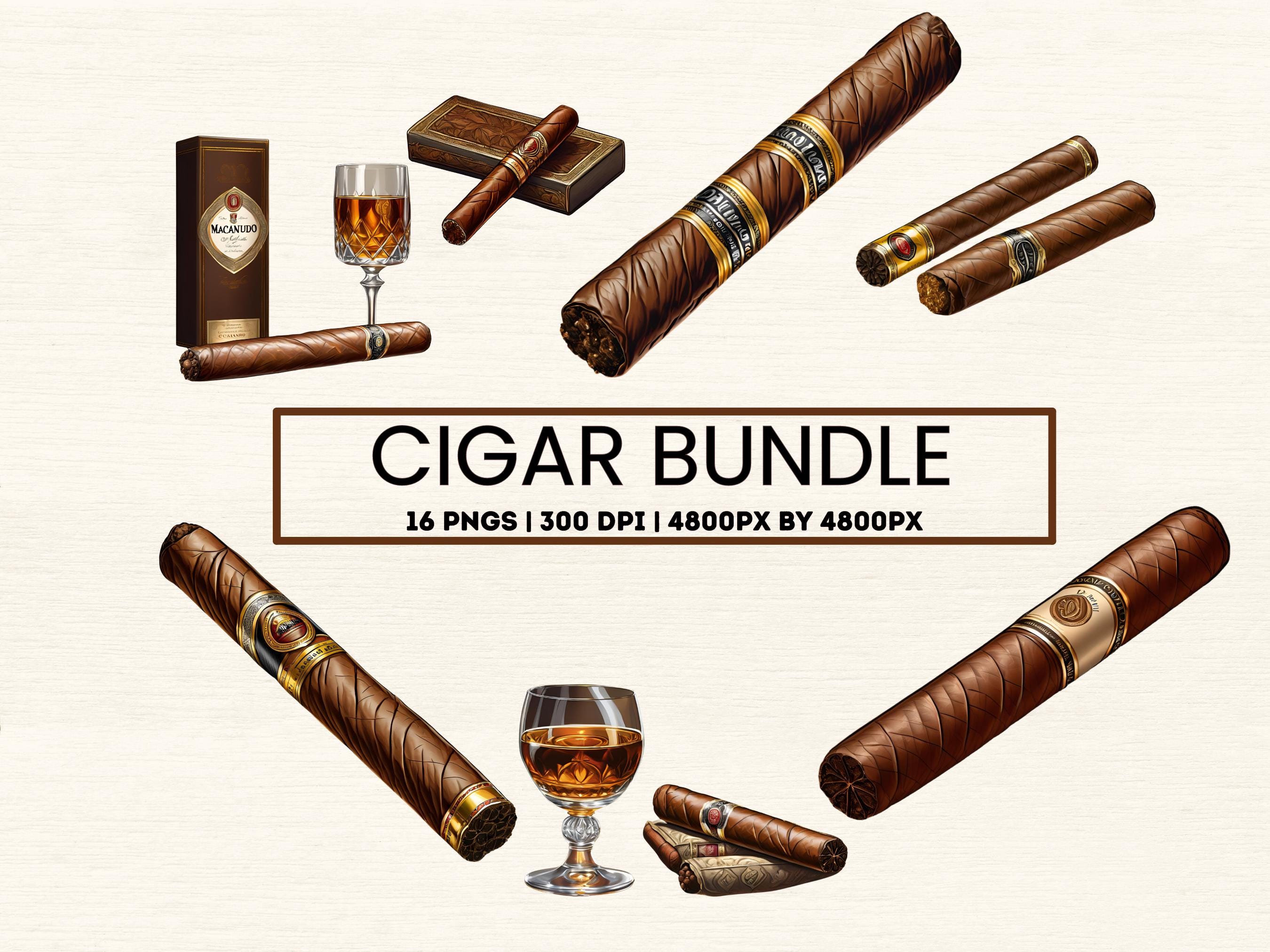 Cigar Clipart Bundle | High-quality Photorealistic Cigar Art | Cigar ...