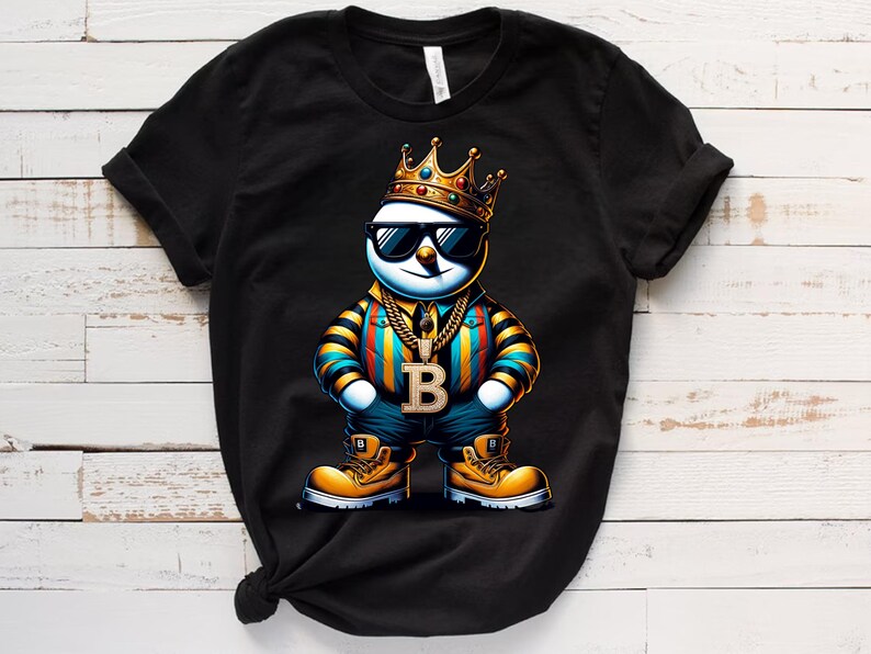 Hip Hop Snowman With Crown PNG | Thug Life Winter Character PNG ...