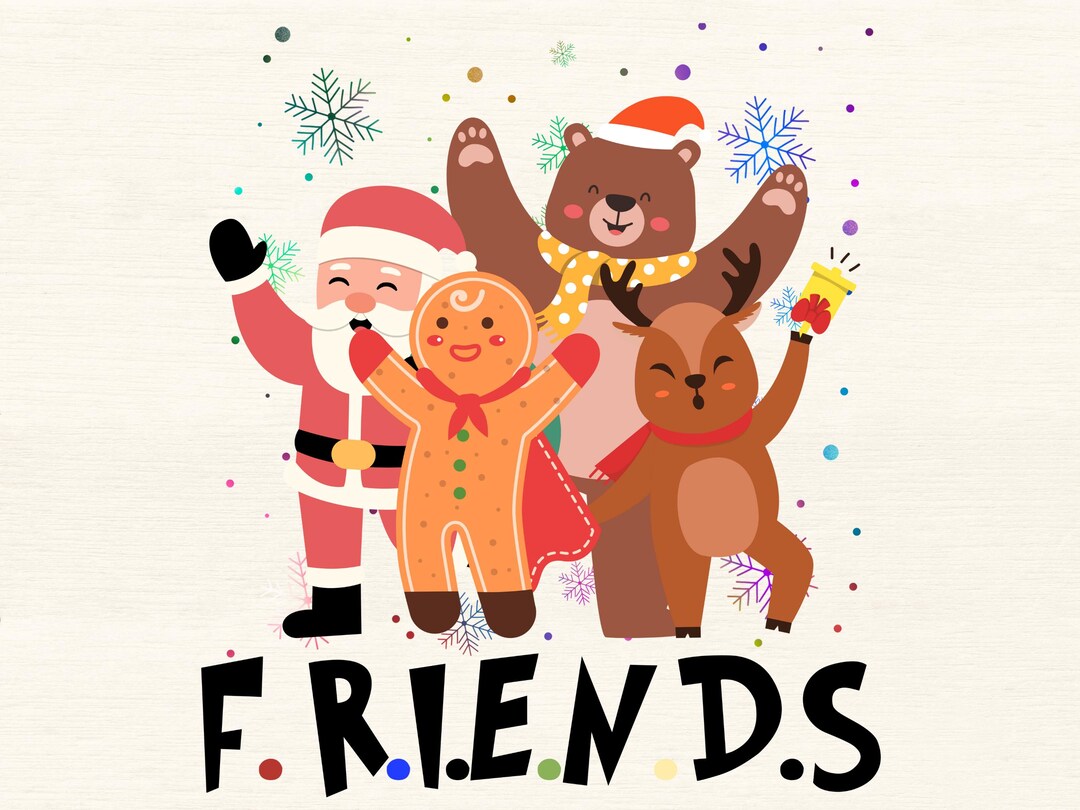 Christmas Friends PNG Christmas Characters PNG Santa Christmas Reindeer ...