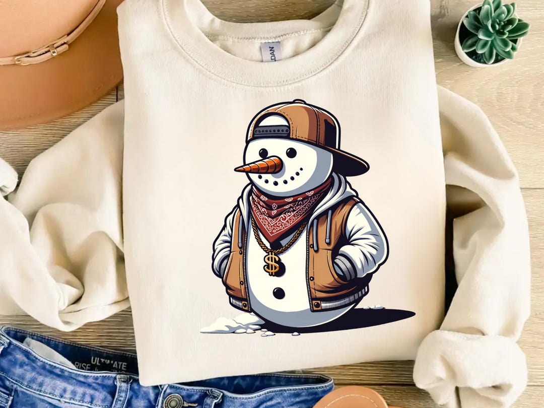 Hip Hop Snowman PNG | Thug Life Winter Character PNG | Gangster Snowman ...