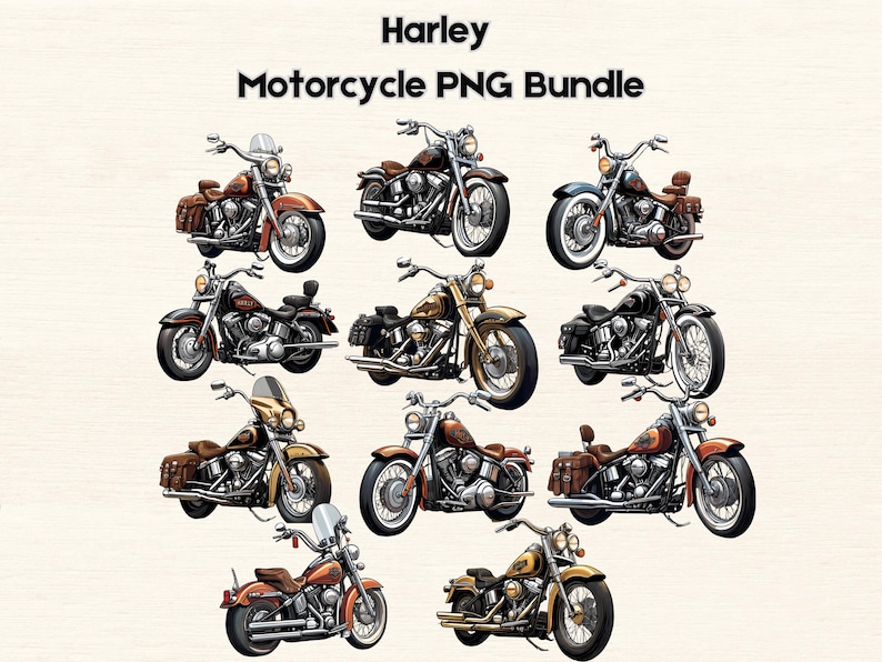 Motorcycle PNG Bundle | Motorcycle PNG Clipart | Classic Cruiser ...