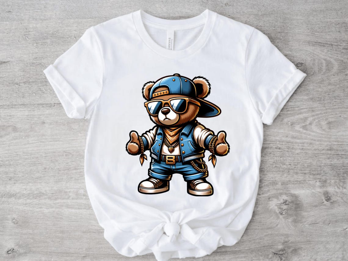 Hip-hop Bear Png Cool Cartoon Bear in Snapback & Streetwear Cool Teddy Bear PNG Snapback Bear ...