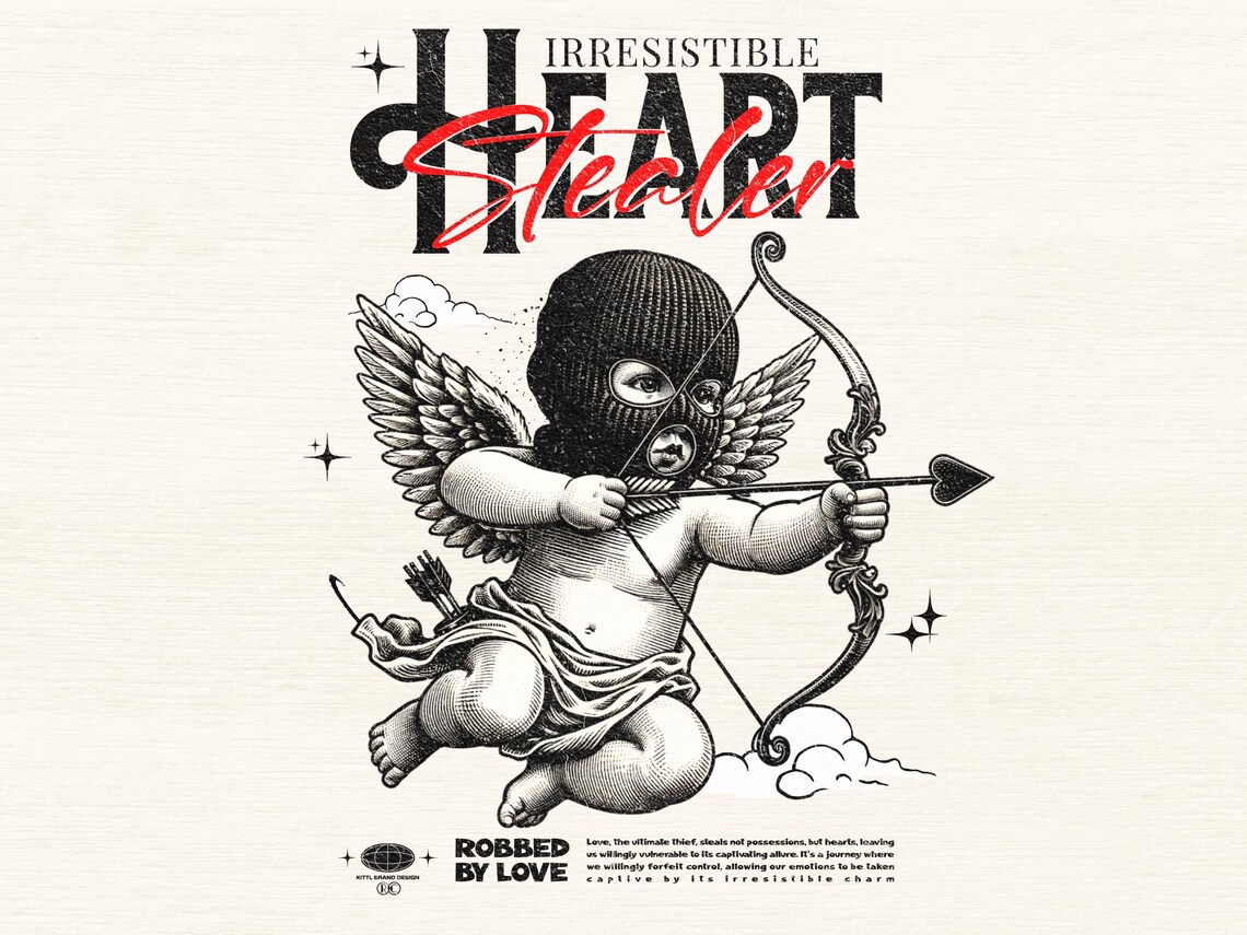 Retro Cupid Heart Stealer , Irresistible Heart Stealer Retro Design ...
