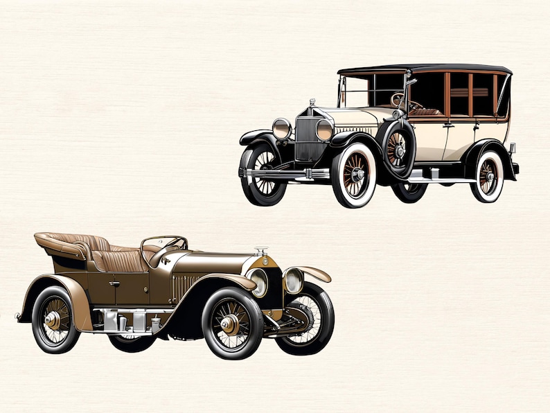 1920 Vintage Car PNG Bundle | Retro Car Pngs | Classic Car Sublimation ...