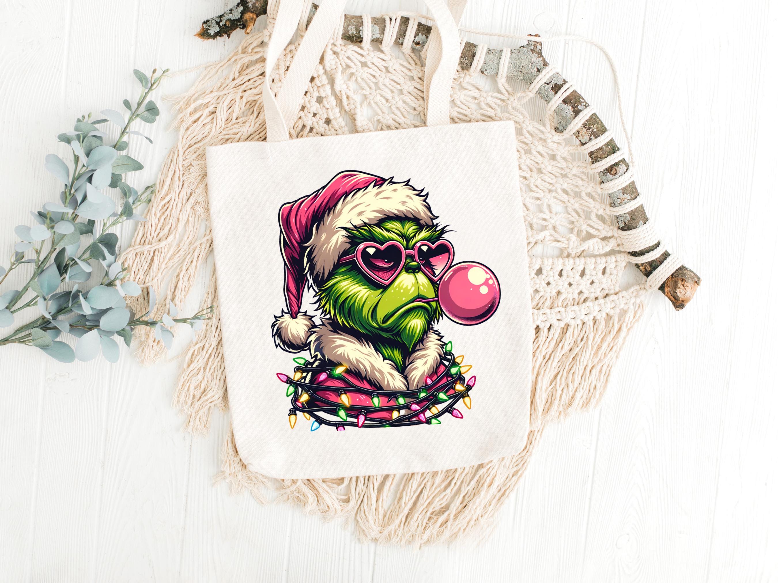Pink Grinch Christmas PNG | Cool Grinch PNG | Santa Grinch Trendy ...