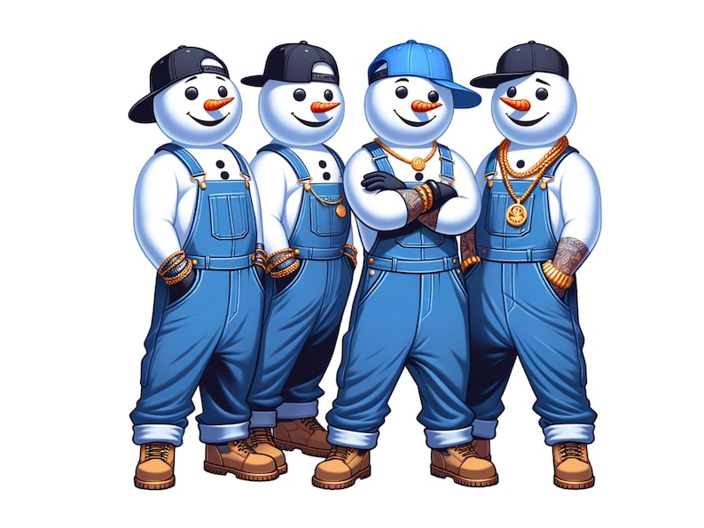 Hip Hop Snowman Squad PNG | Thug Life Winter Character PNG | Gangster ...