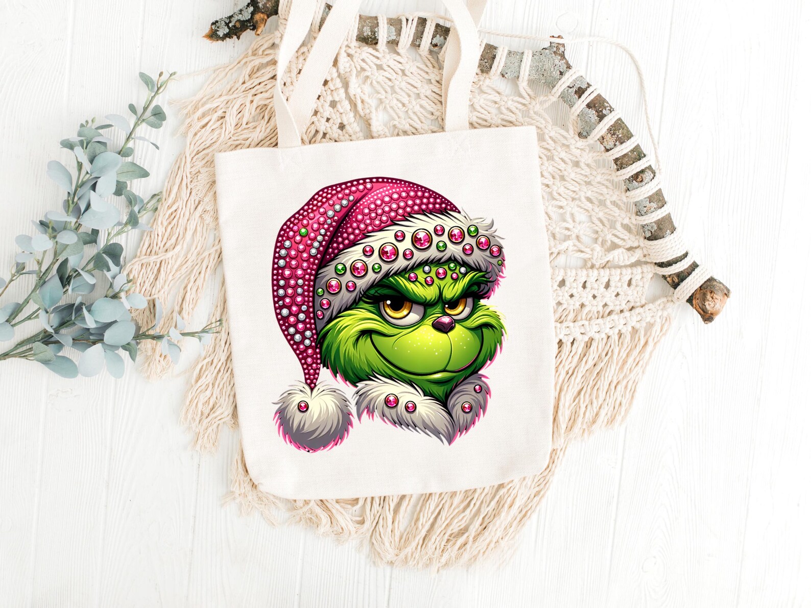 Pink Rhinestone Green Guy Christmas PNG Sparkling Gemstone Green ...