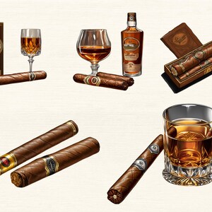 Cigar Clipart Bundle | High-quality Photorealistic Cigar Art | Cigar ...
