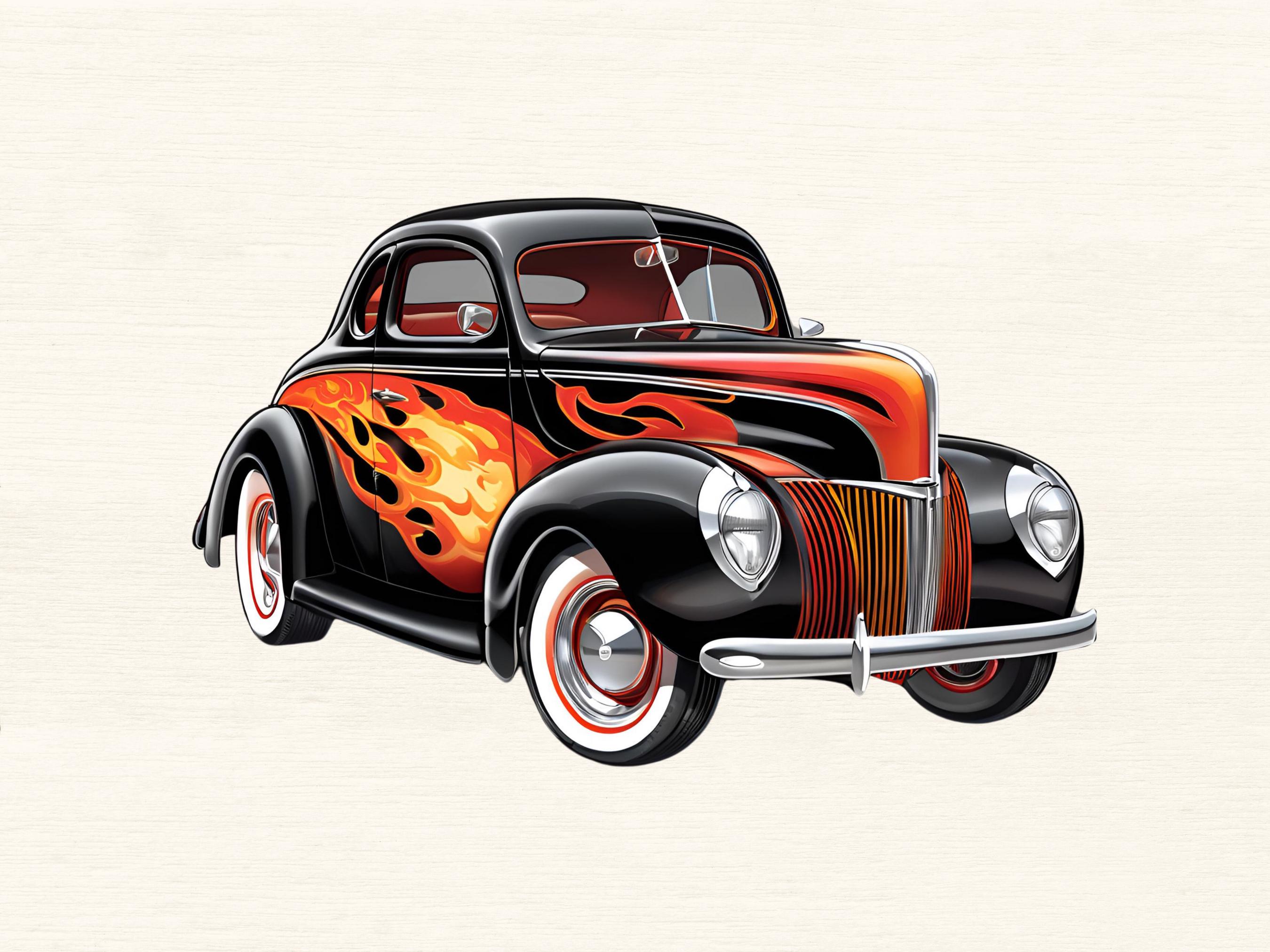 Classic Hot Rod Png Design | Vintage Muscle Car PNG | Retro Car Png ...