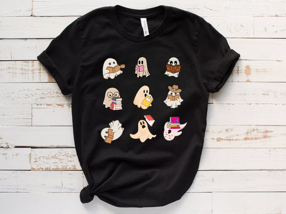 Cute Book Ghosts PNG | Cute Ghosts Book Lover Png | Teacher Book Lover ...