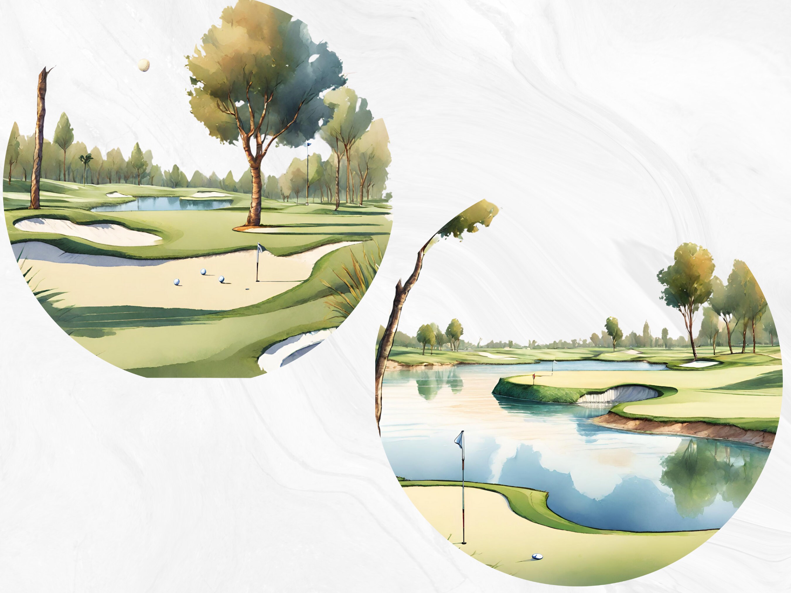 Watercolor Golf Art, Watercolor Golf Lover Pngs, Golf Clipart, Golf ...