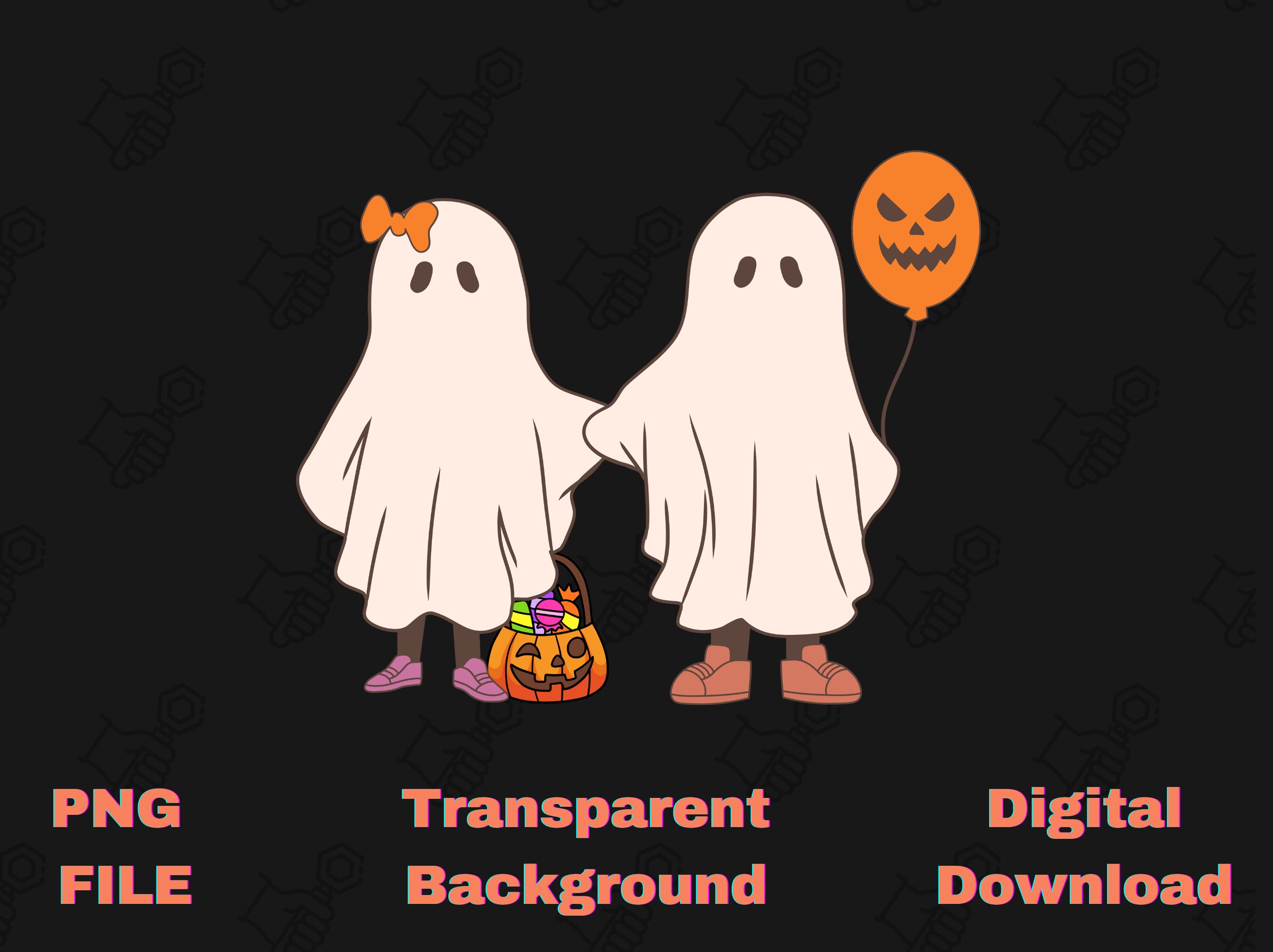 Family Member Ghosts PNG Bundle| Cute Family PNG Bundle | Ghost Family ...