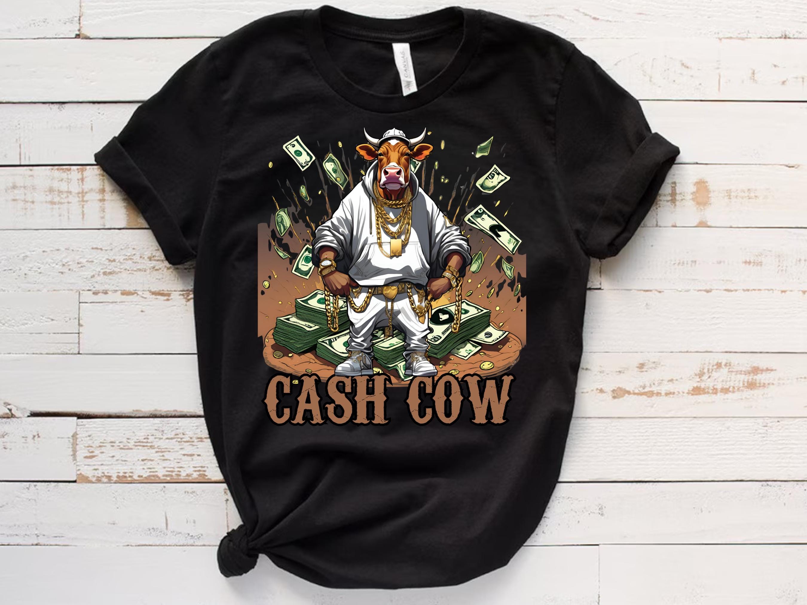 Funny Cash Cow Png Hip Hop Cow Png Sarcastic Rich Cow Urban Cash Cow ...