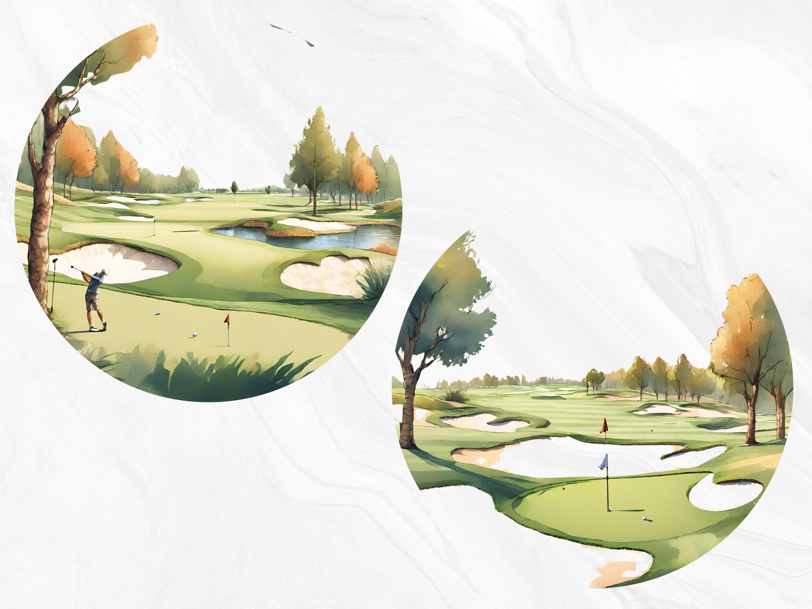 Watercolor Golf Art, Watercolor Golf Lover Pngs, Golf Clipart, Golf ...