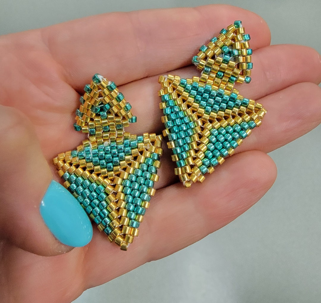 Triangular Peyote Earrings - Etsy