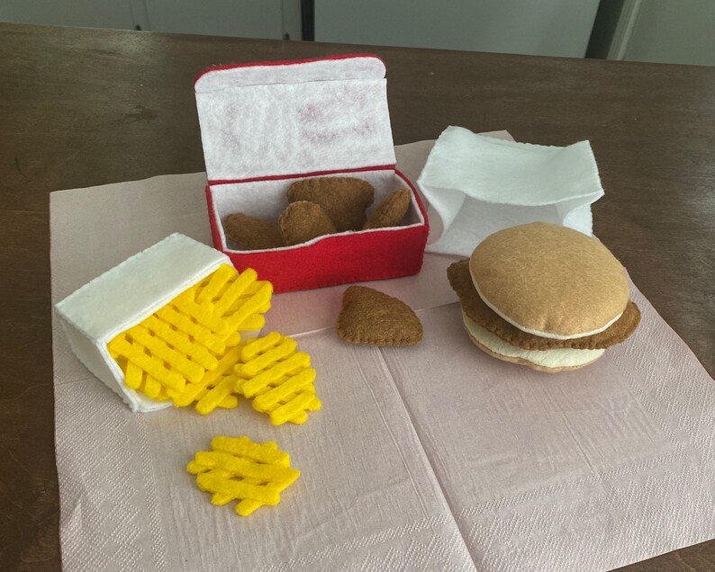 Felt Fast Food Chicken Restaurant Set - Etsy