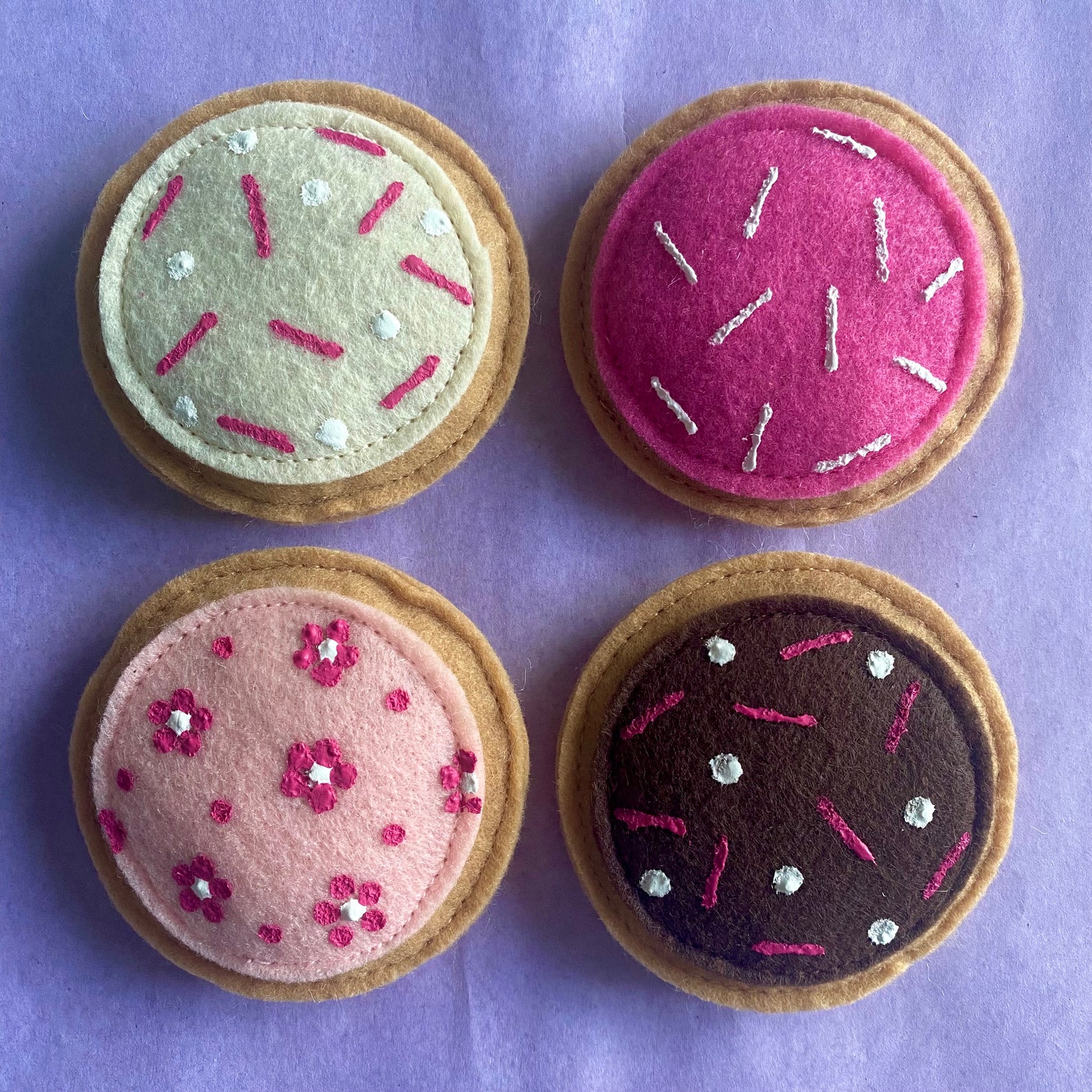 Felt Pink Tea Party Sugar Cookies - Etsy