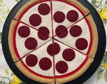 Felt Food Pizza, Play Felt Pizza, Felt Food, Play Food, Pretend Food ...