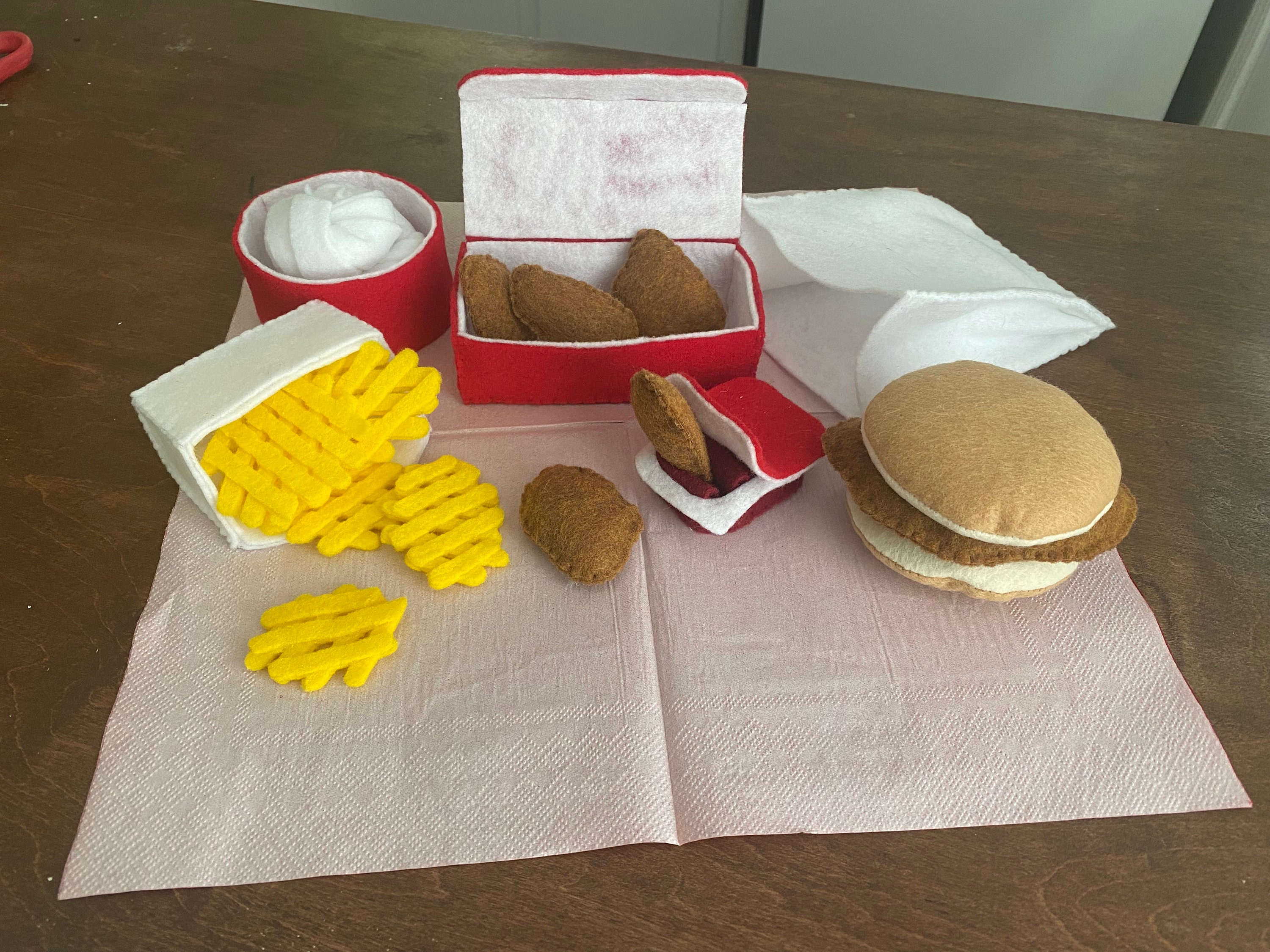 Felt Fast Food Chicken Restaurant Set - Etsy