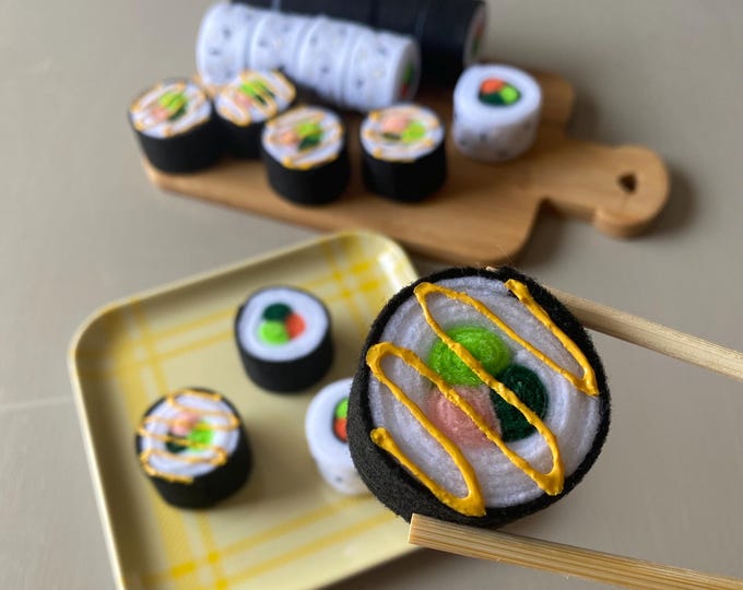 Felt Sushi Sets, Pretend Play Food, Felt Toy, Sushi Toy. - Etsy