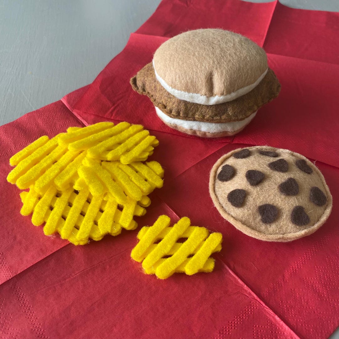 Felt Fast Food Chicken Restaurant Set ( Chicken Sandwich ) - Etsy