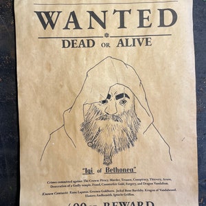 Personalized Hand Drawn Wanted Posters - Fantasy or Apocalyptic ...