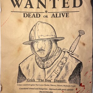 Personalized Hand Drawn Wanted Posters - Fantasy or Apocalyptic ...