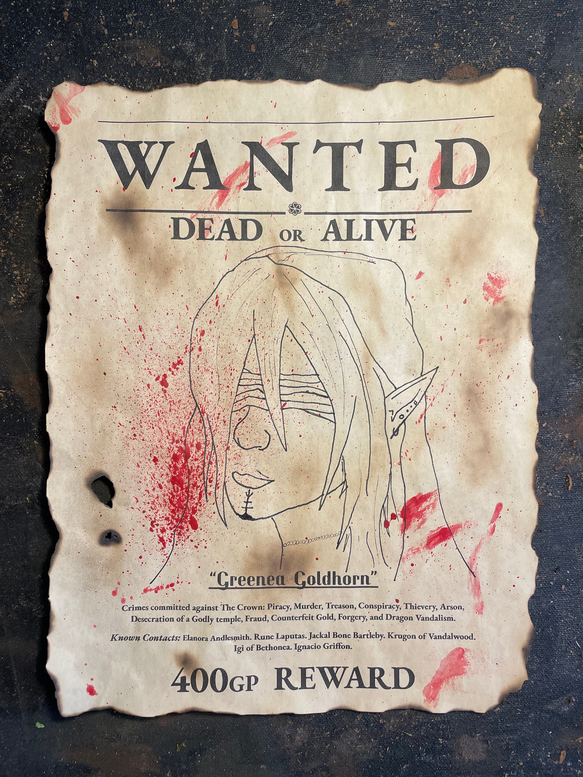 Personalized Hand Drawn Wanted Posters Fantasy or Apocalyptic ...