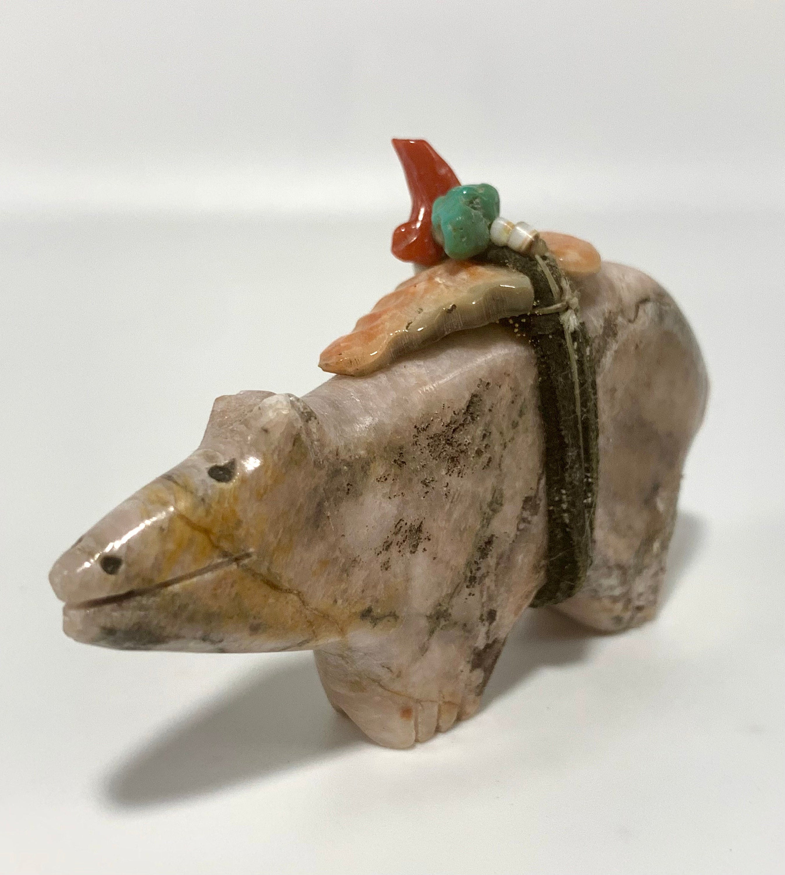 1970s Native Zuni Carved Stone Bear Fetish by Edna Leki d. - Etsy