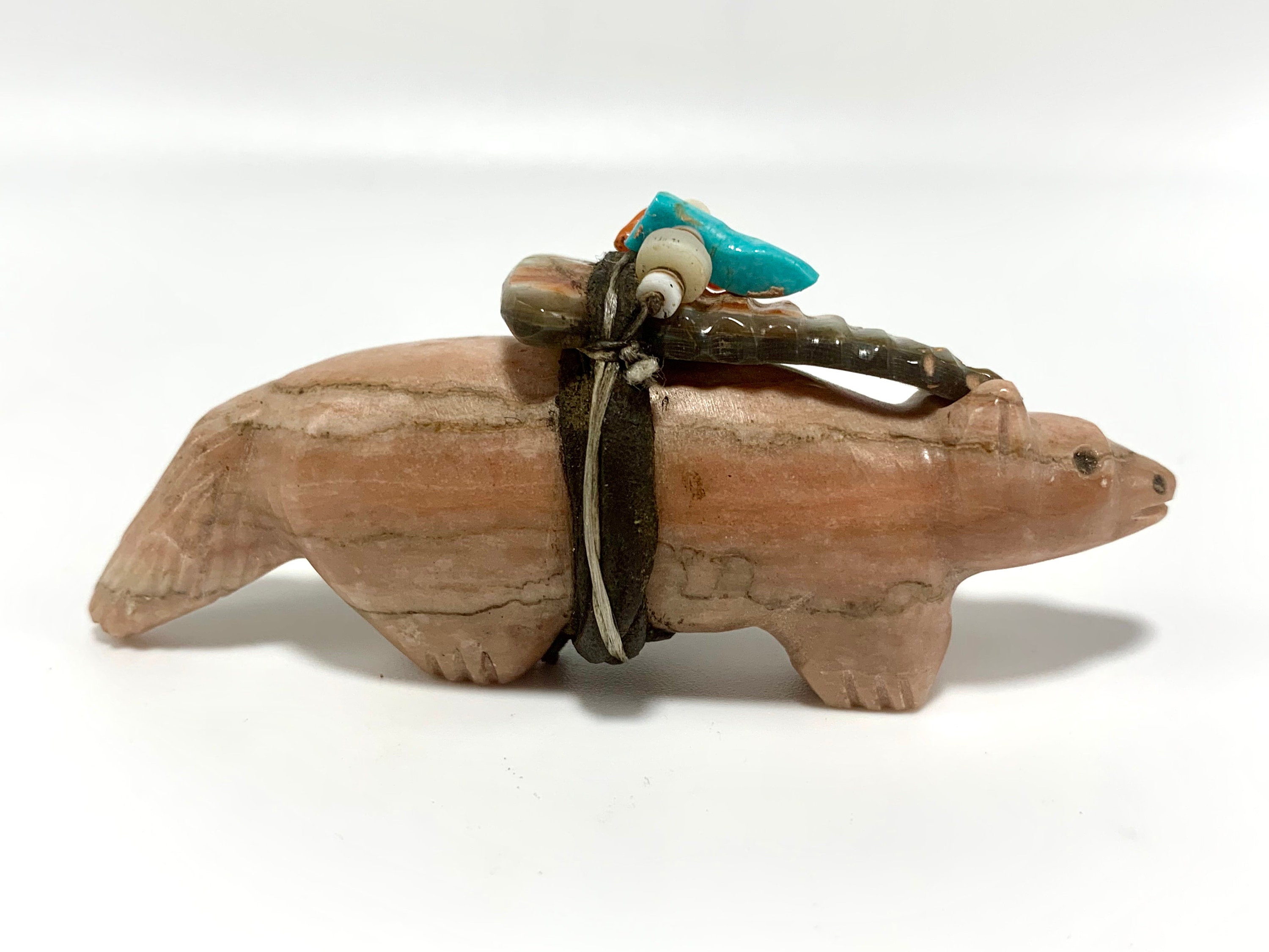 1970s Native Zuni Carved Stone Bear Fetish by Edna Leki (d.) - Etsy