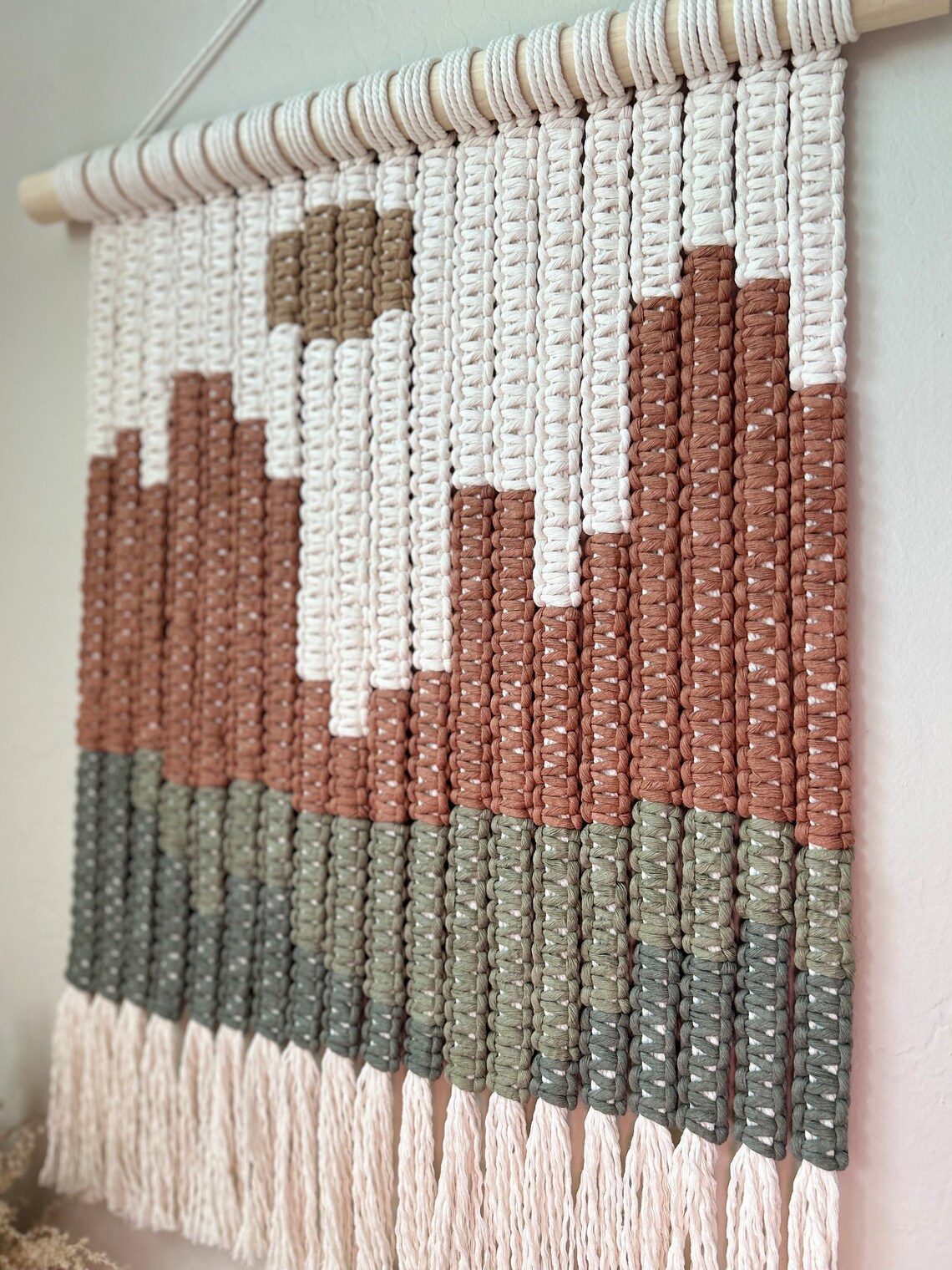 Macrame Desert Tapestry Macrame Mountain Tapestry Macrame Wall Hanging ...