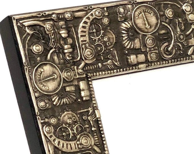 Steampunk Picture Frame With Gears, Poster Metal Photo Frame, 4x6 ...