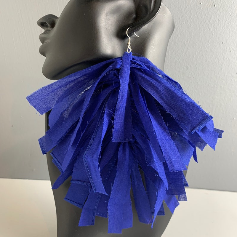 Jumbo Blue Drop Earrings - Etsy